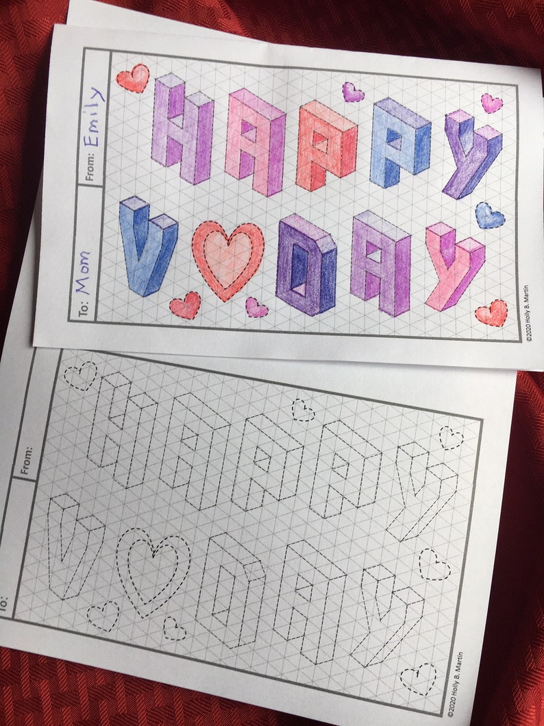 Valentine's Day STEM Art Project Coloring Cards No-prep Activity DIY ...