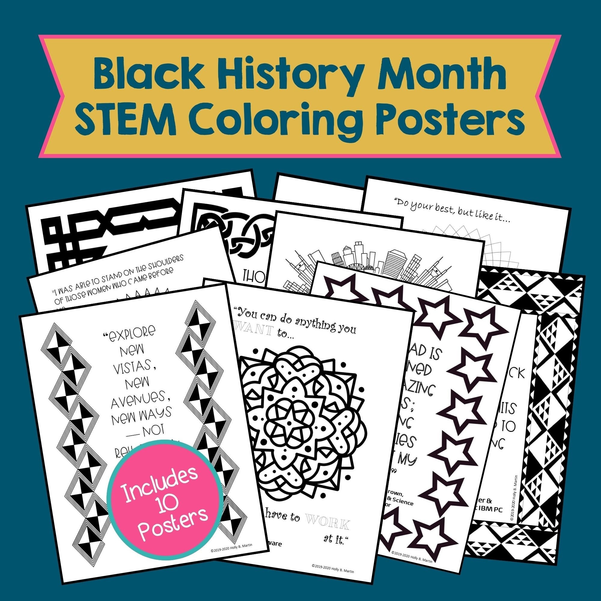 STEM Black History Month Activity African Americans in STEM Coloring ...