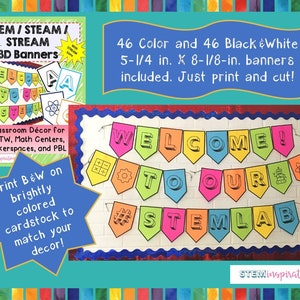STEM Classroom Banners Decor for Elementary School Classroom, Middle ...