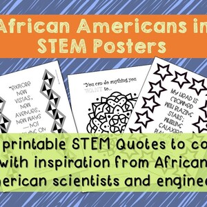 STEM Black History Month Activity Coloring Posters. African - Etsy