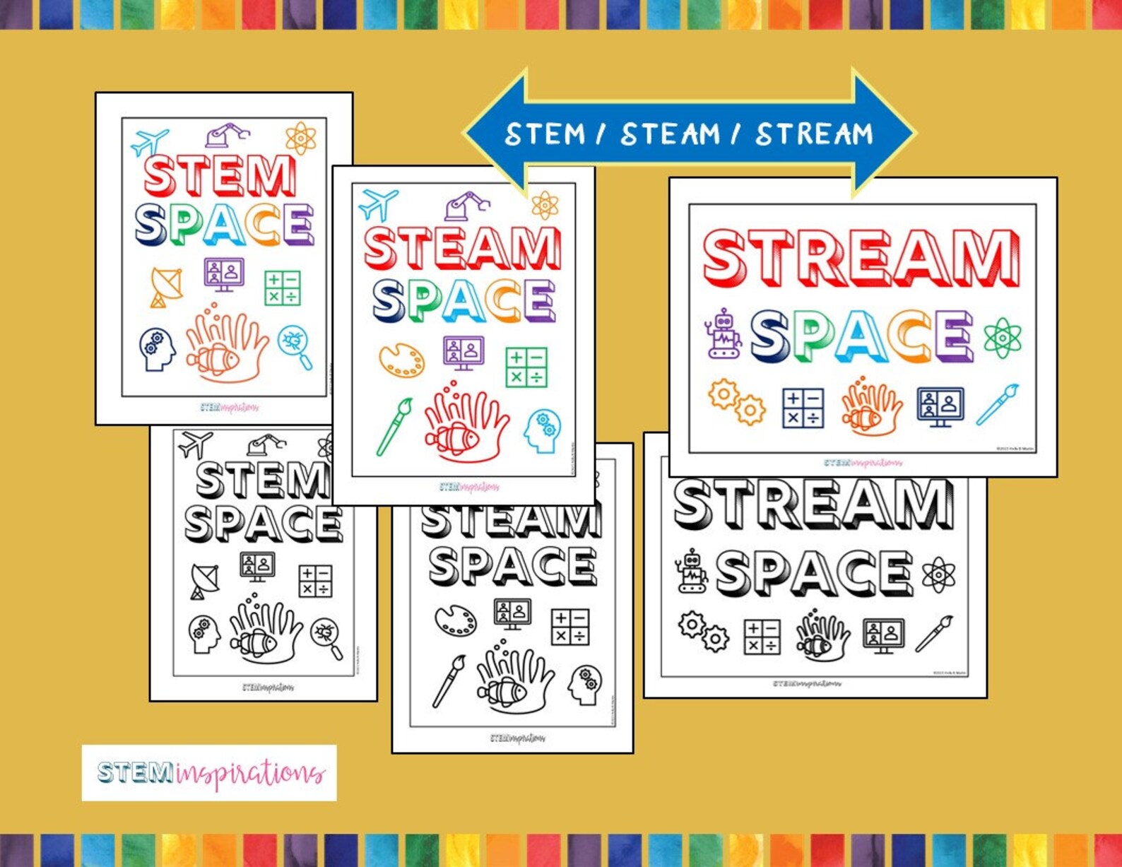 STEM Classroom Decor Bundle Posters STEM Bulletin Board Classroom Ideas ...
