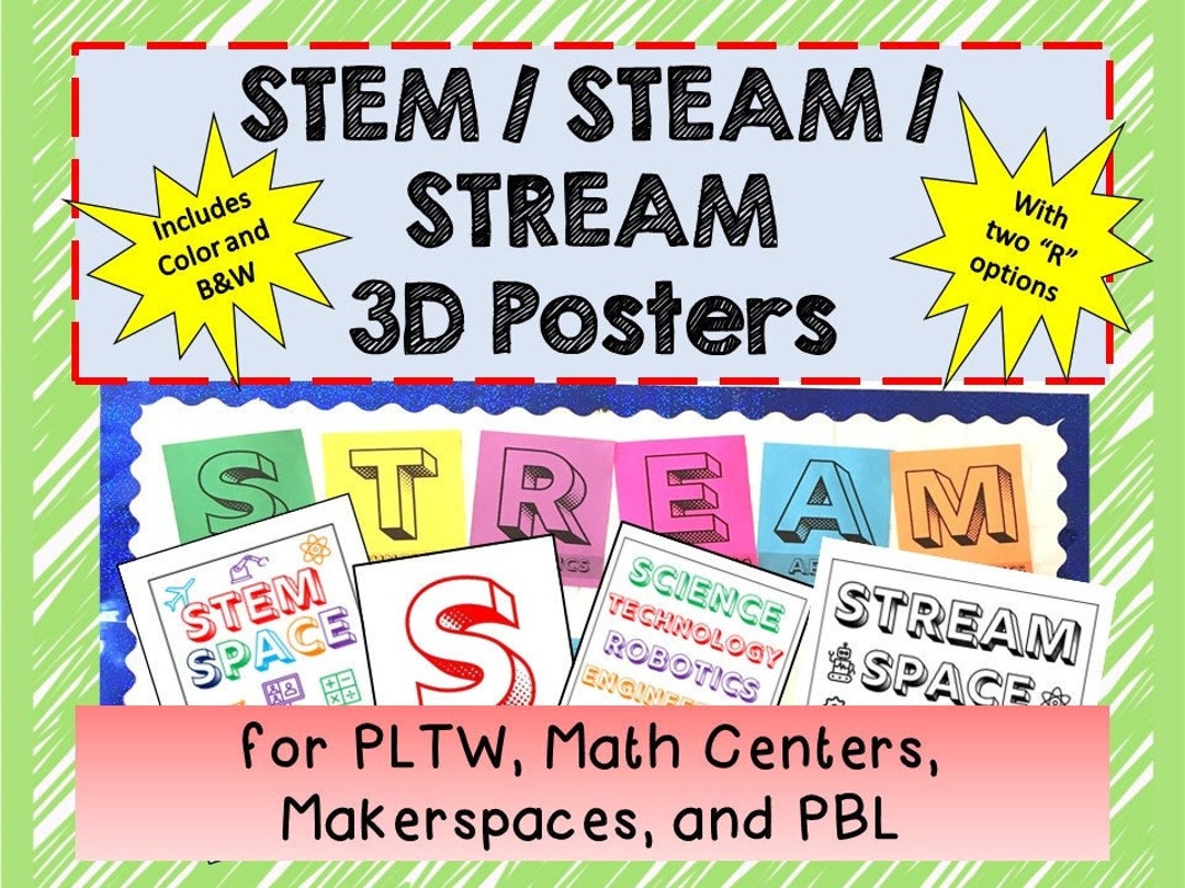 STEM Classroom Posters for Elementary Class Room Bulletin - Etsy
