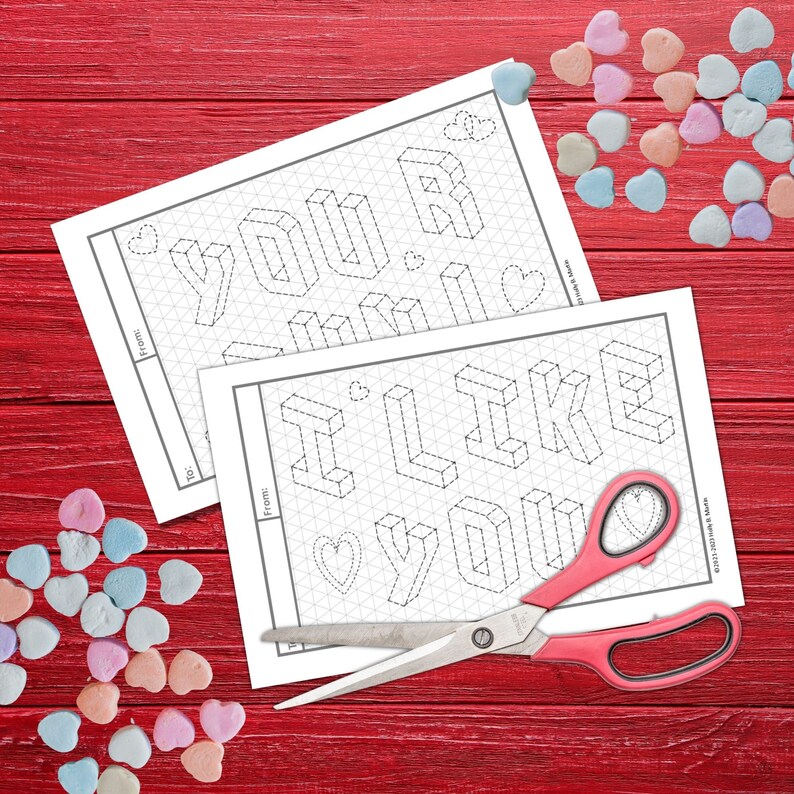 Valentine's Day STEM Art Project Coloring Cards No-prep Activity DIY ...