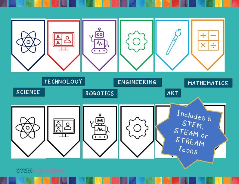 STEM Classroom Banners Decor for Elementary School Classroom, Middle ...