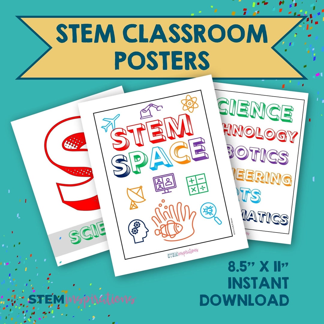 STEM Classroom Posters STEM Classroom Decor Elementary Class Room ...