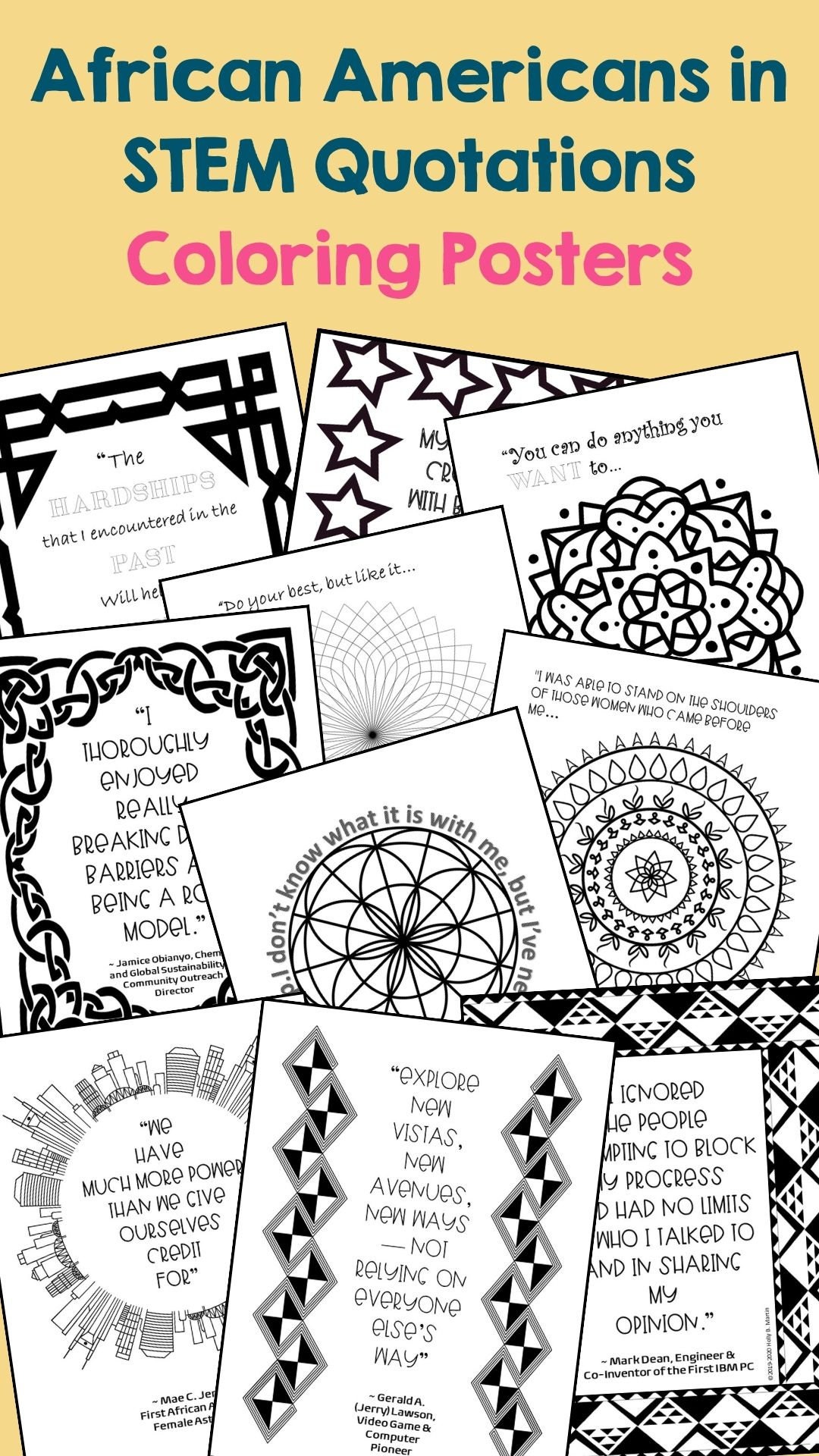 STEM Black History Month Activity African Americans in STEM Coloring ...