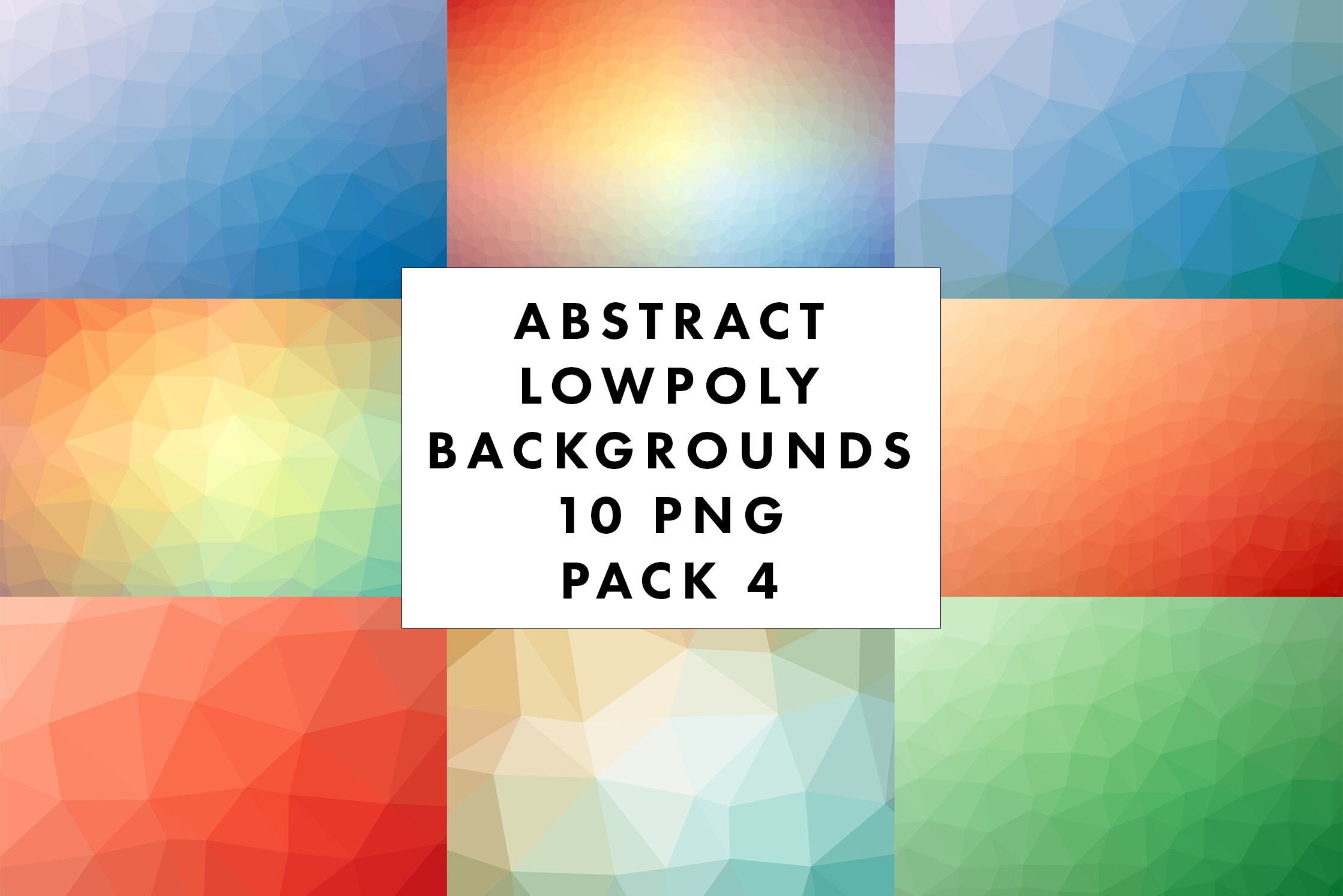 Geometric Background Digital Paper Clip Art Pack 4. Abstract Polygons ...