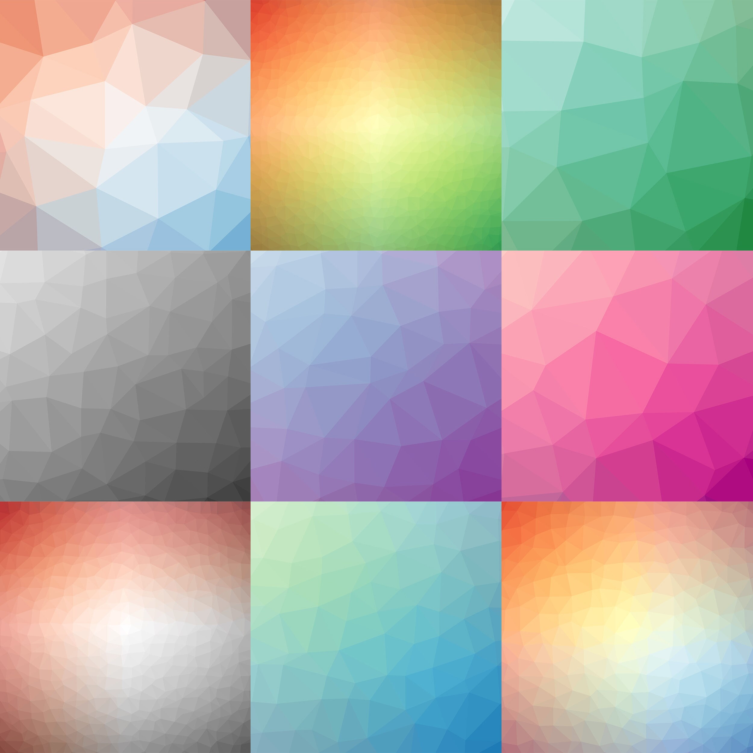 Geometric Background Digital Paper Clip Art Pack 9. Abstract Polygons ...