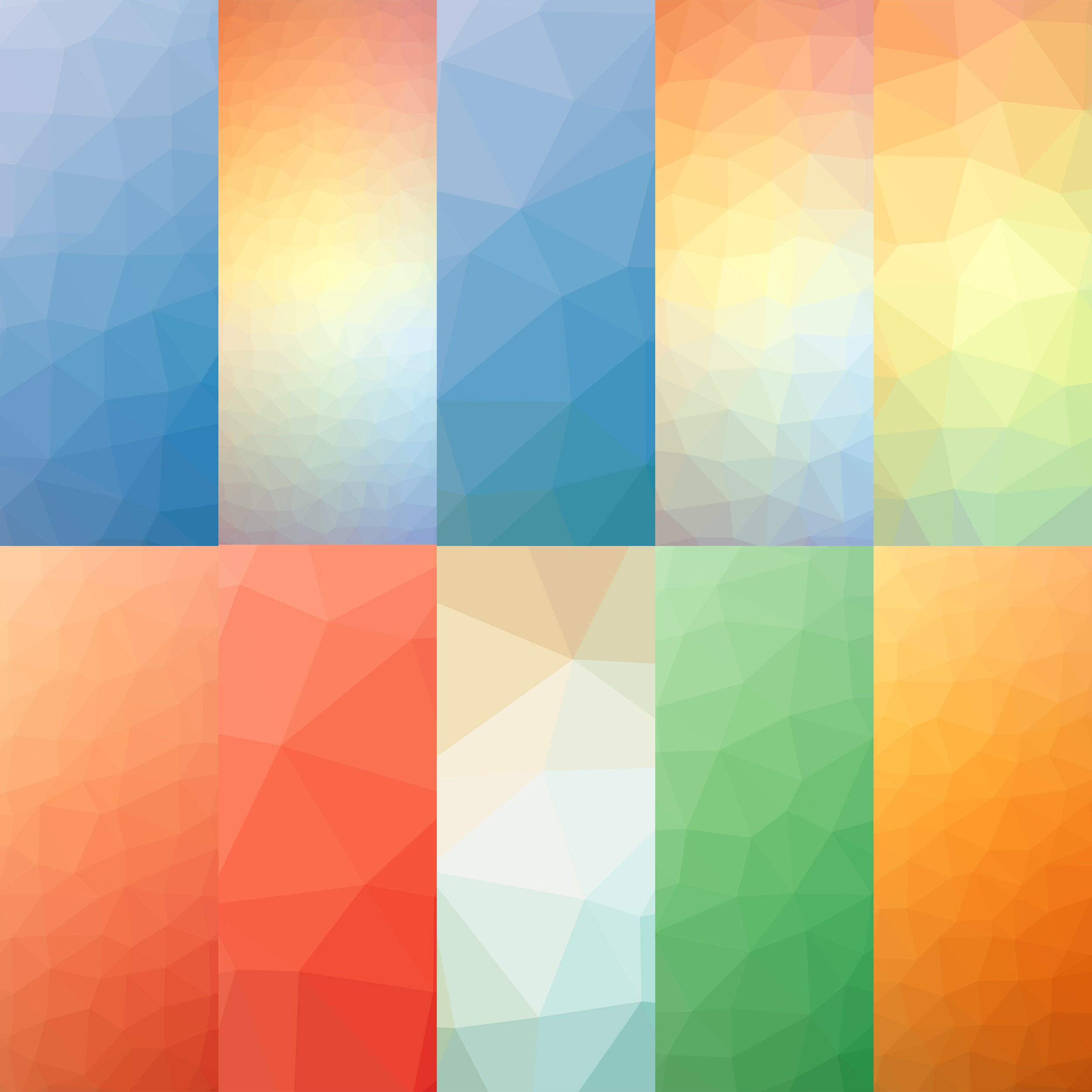 Geometric Background Digital Paper Clip Art Pack 4. Abstract Polygons ...