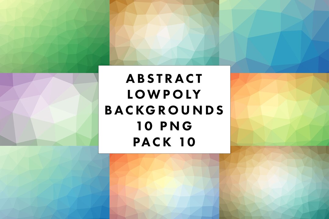 Geometric Background Digital Paper Clip Art Pack 10. Abstract Polygons ...