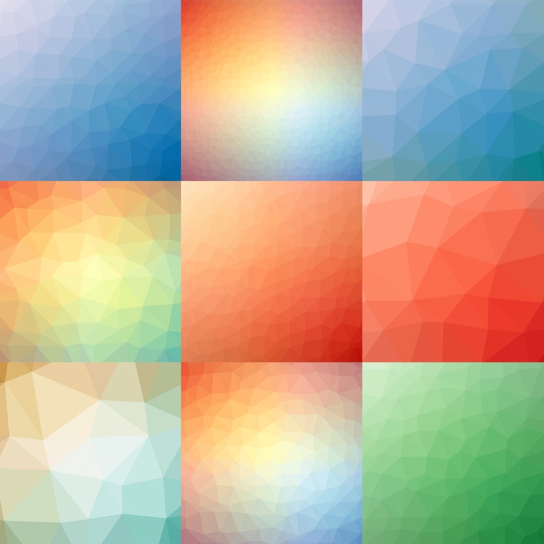 Geometric Background Digital Paper Clip Art Pack 4. Abstract Polygons ...