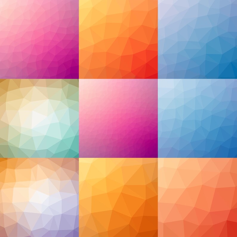 Geometric Background Digital Paper Clip Art Pack 6. Abstract Polygons ...