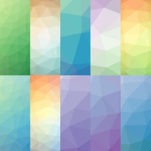 Geometric Background Digital Paper Clip Art Pack 10. Abstract Polygons ...