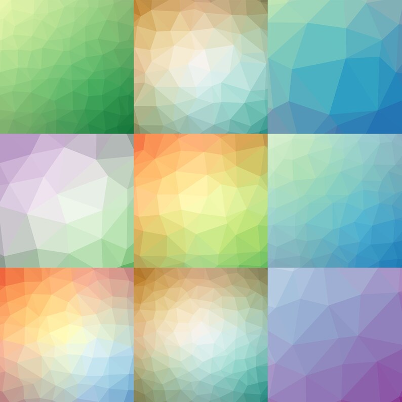 Geometric Background Digital Paper Clip Art Pack 10. Abstract Polygons ...