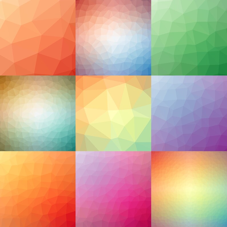 Geometric Background Digital Paper Clip Art Pack 5. Abstract Polygons ...