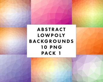Geometric Background Digital Paper Clip Art Pack 4. Abstract Polygons ...