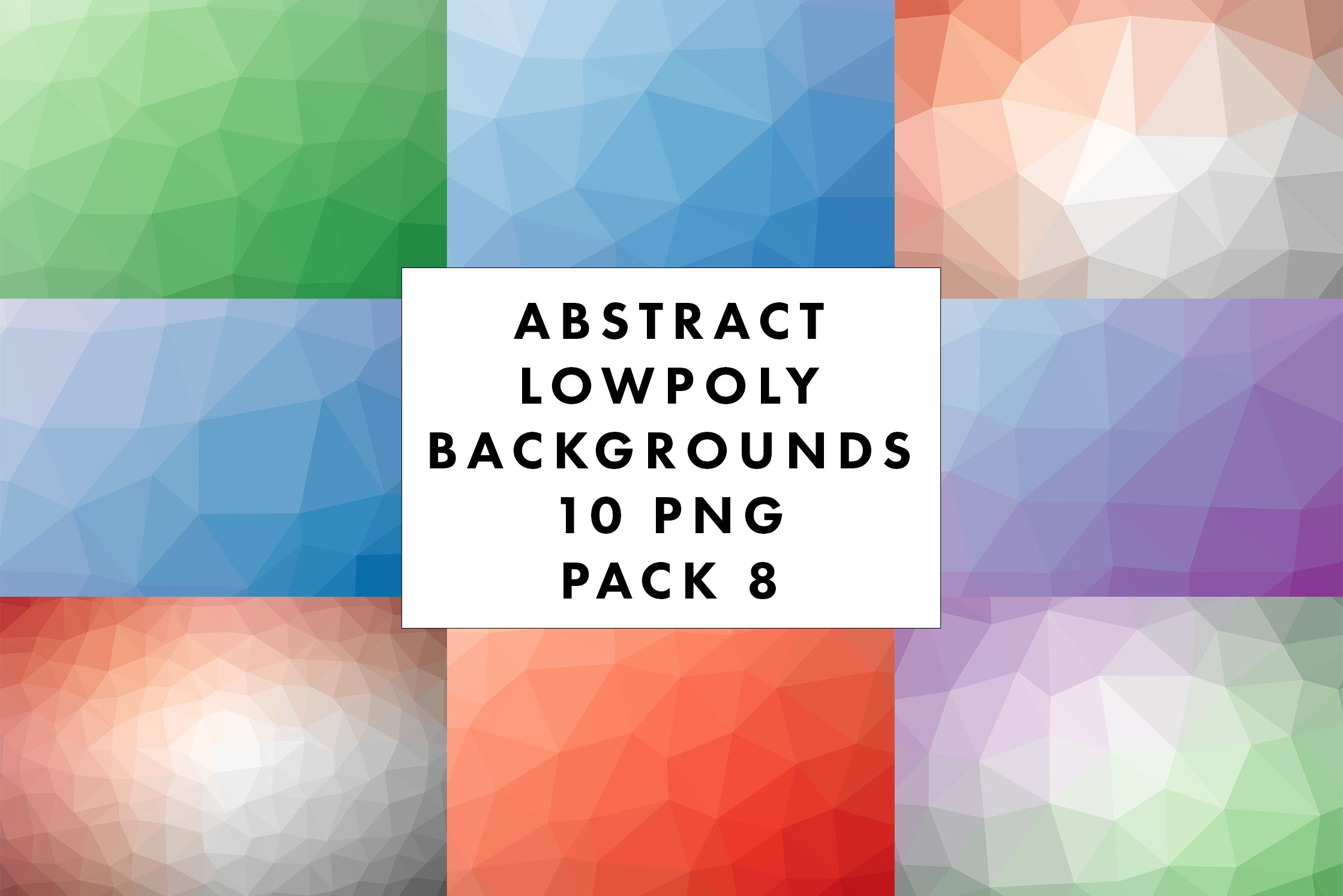 Geometric Background Digital Paper Clip Art Pack 8. Abstract Polygons ...