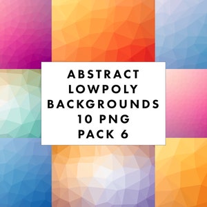 Geometric Background Digital Paper Clip Art Pack 6. Abstract Polygons ...