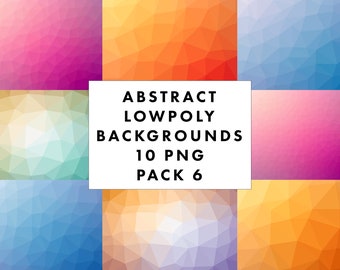 Geometric Background Digital Paper Clip Art Pack 10. Abstract Polygons ...