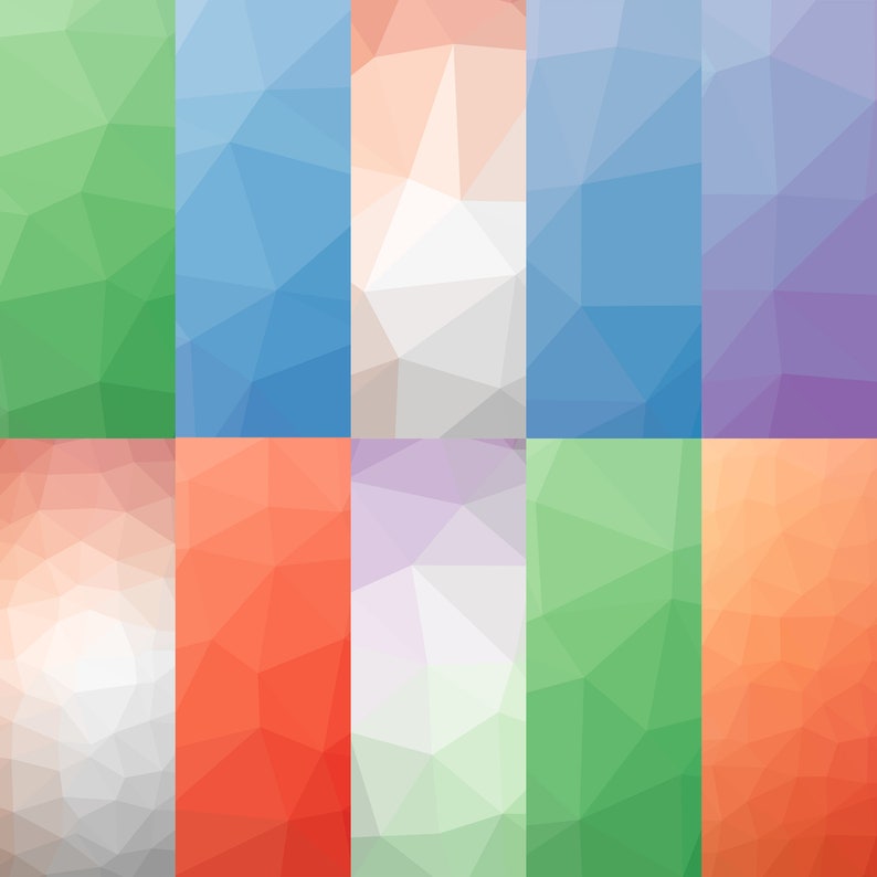 Geometric Background Digital Paper Clip Art Pack 8. Abstract Polygons ...