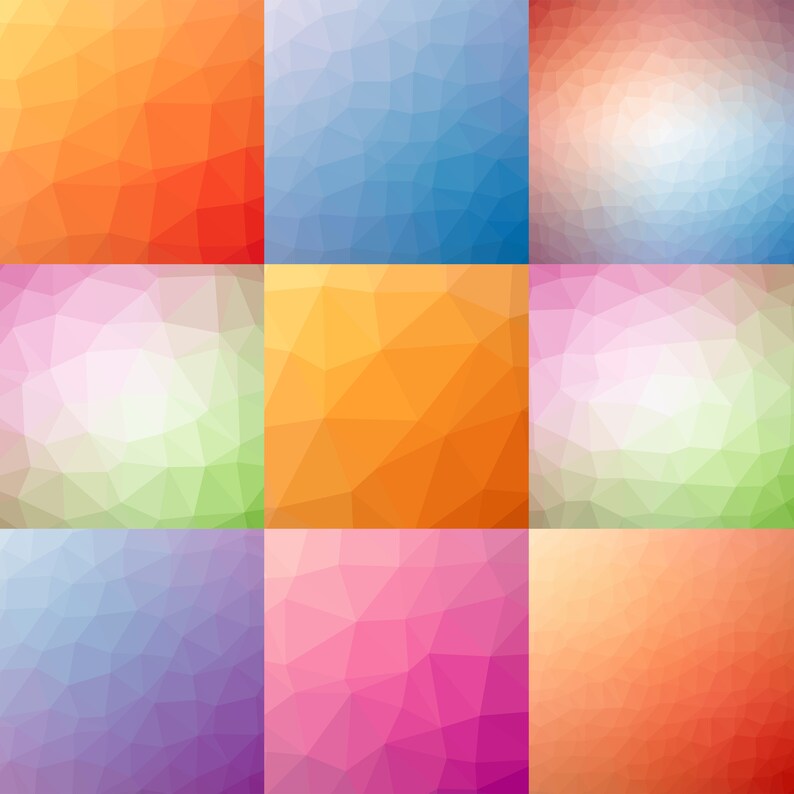 Geometric Background Digital Paper Clip Art Pack 3. Abstract Polygons ...
