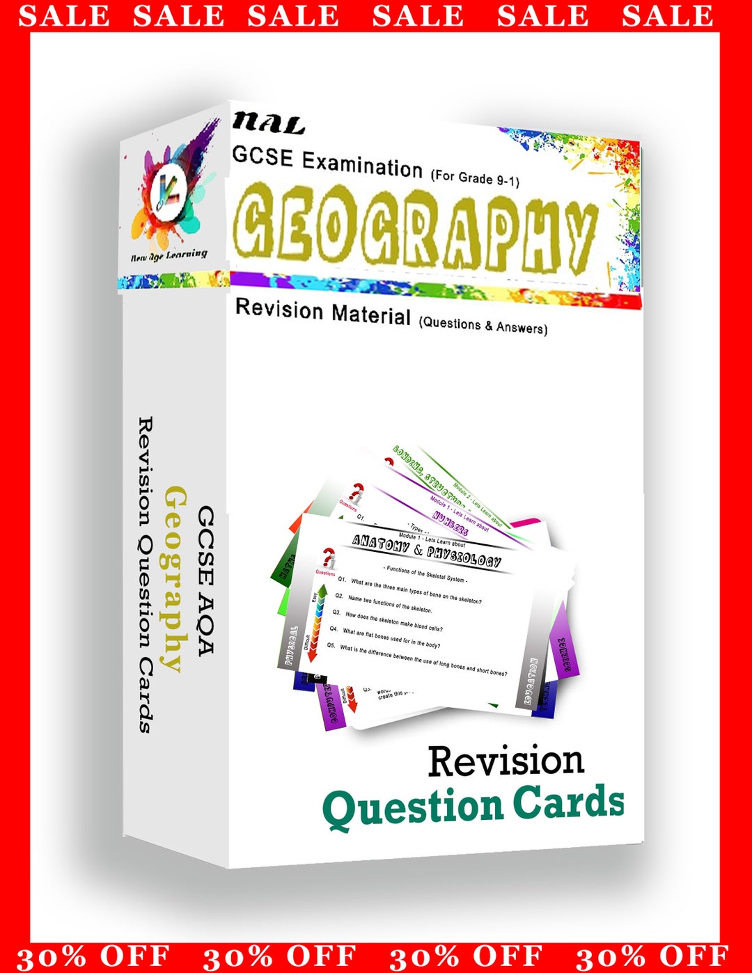 GCSE Geography Flashcards -revision Material Geography - Official AQA ...