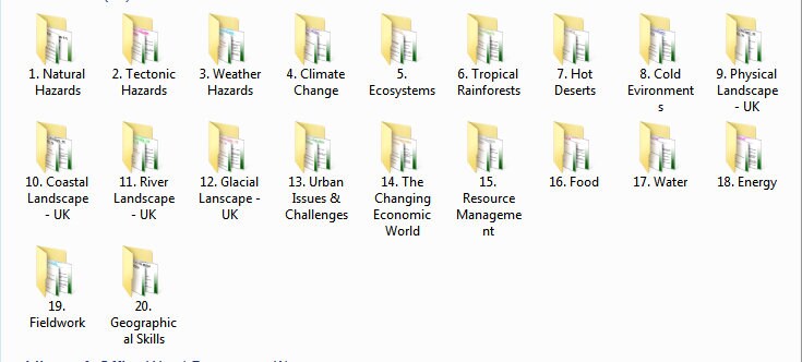 GCSE Geography Flashcards -revision Material Geography - Official AQA ...