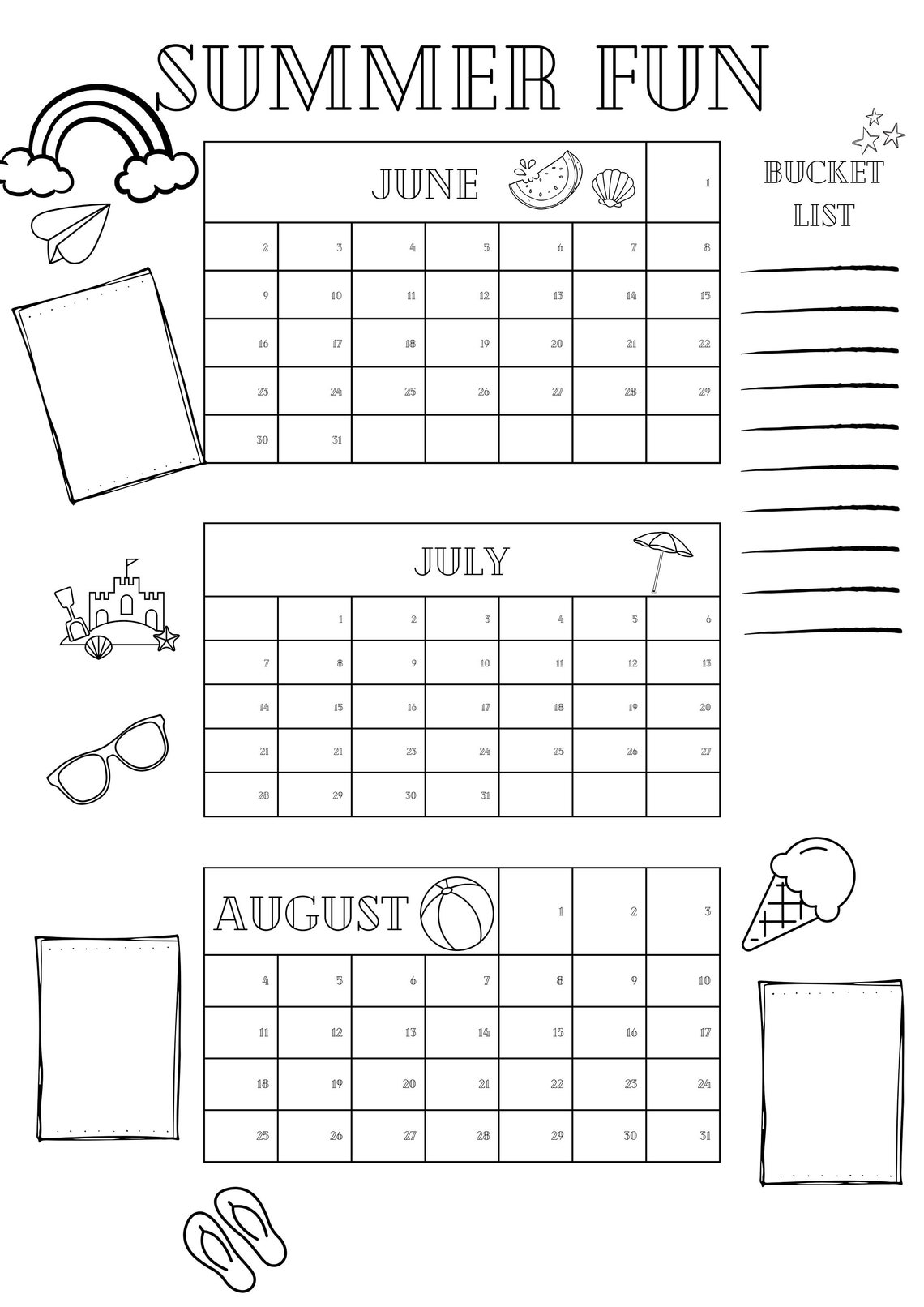 PRINTABLE Summer Countdown Poster, 2024, Summer Countdown, Summer ...