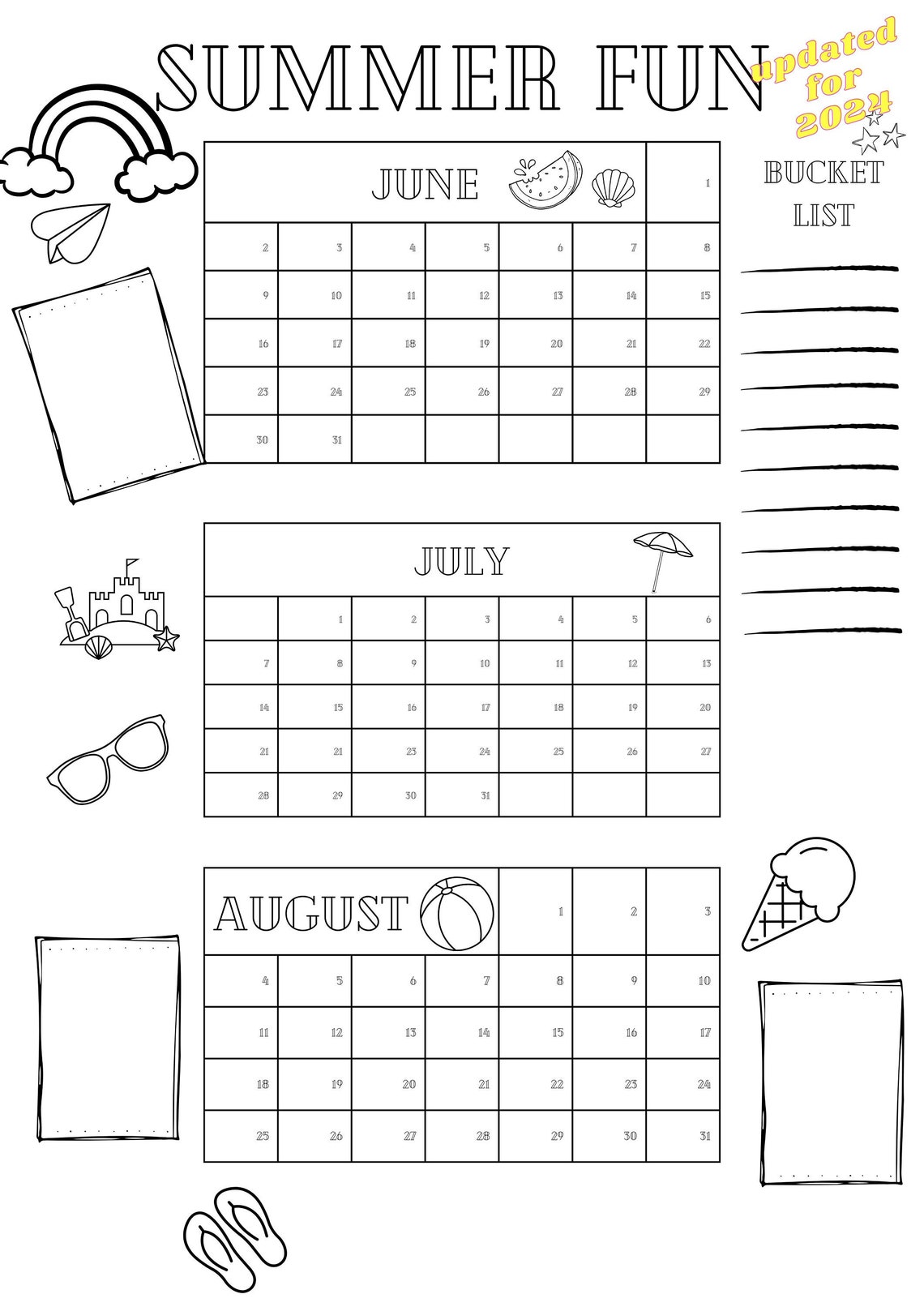 PRINTABLE Summer Countdown Poster, 2024, Summer Countdown, Summer ...