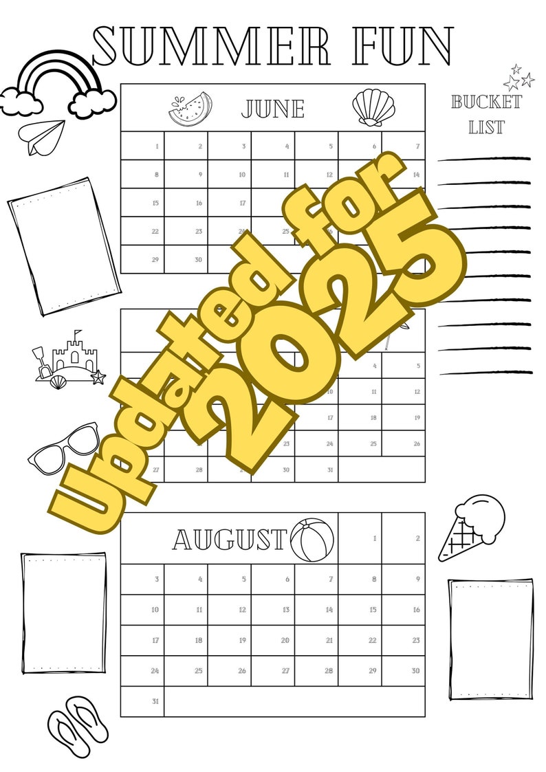 PRINTABLE Summer Countdown Poster, 2025, Summer Countdown, Summer ...