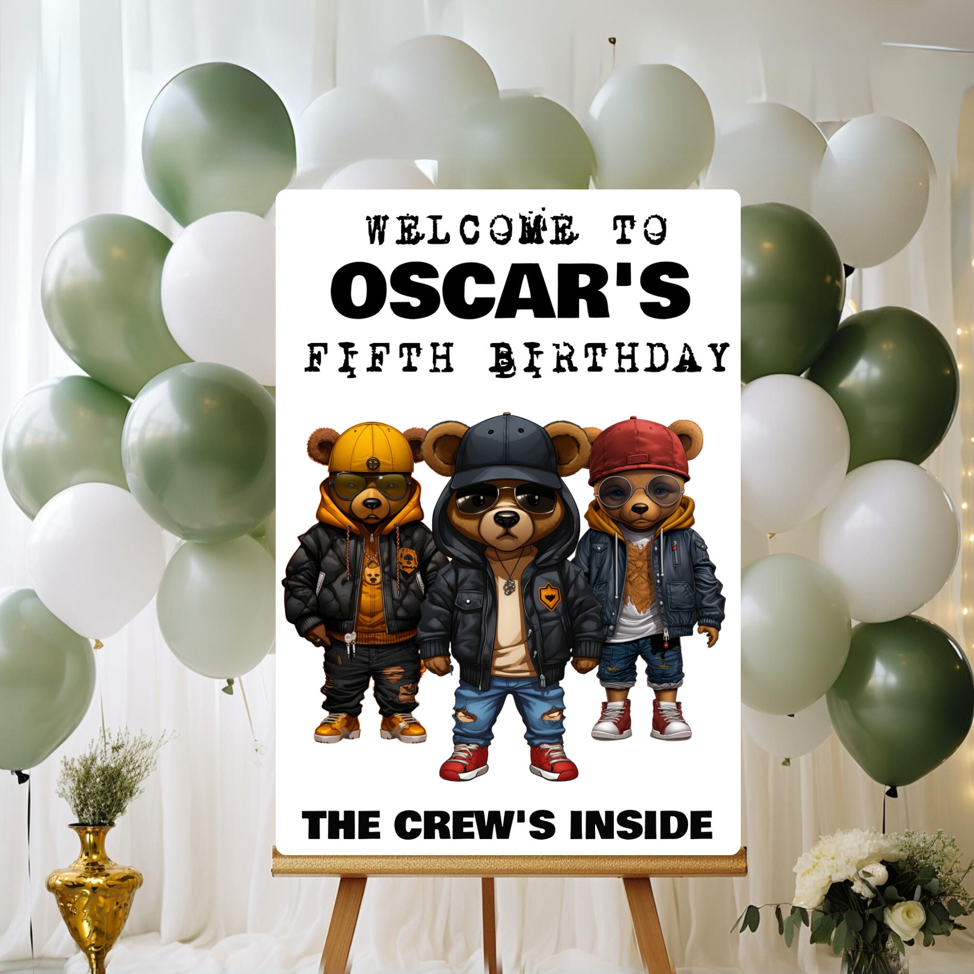 Notorious BIG Birthday Welcome Sign, 90s Hip Hop Theme (digital ...