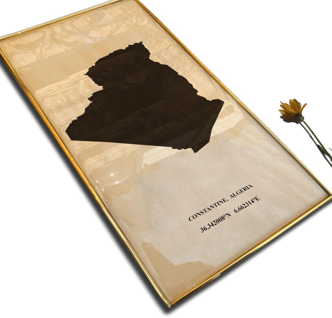 Map of Algeria Personalised Handmade Decoration | Resin and Wood Plaque ...