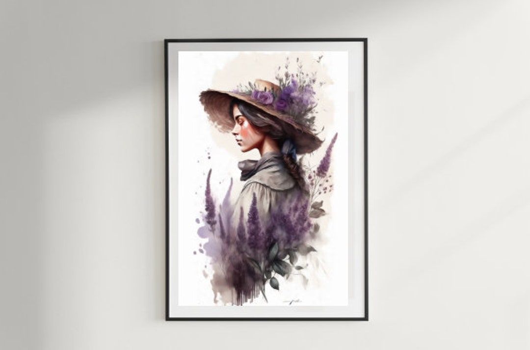 01. lavender Portrait Elegant Poster Wall Art - Etsy