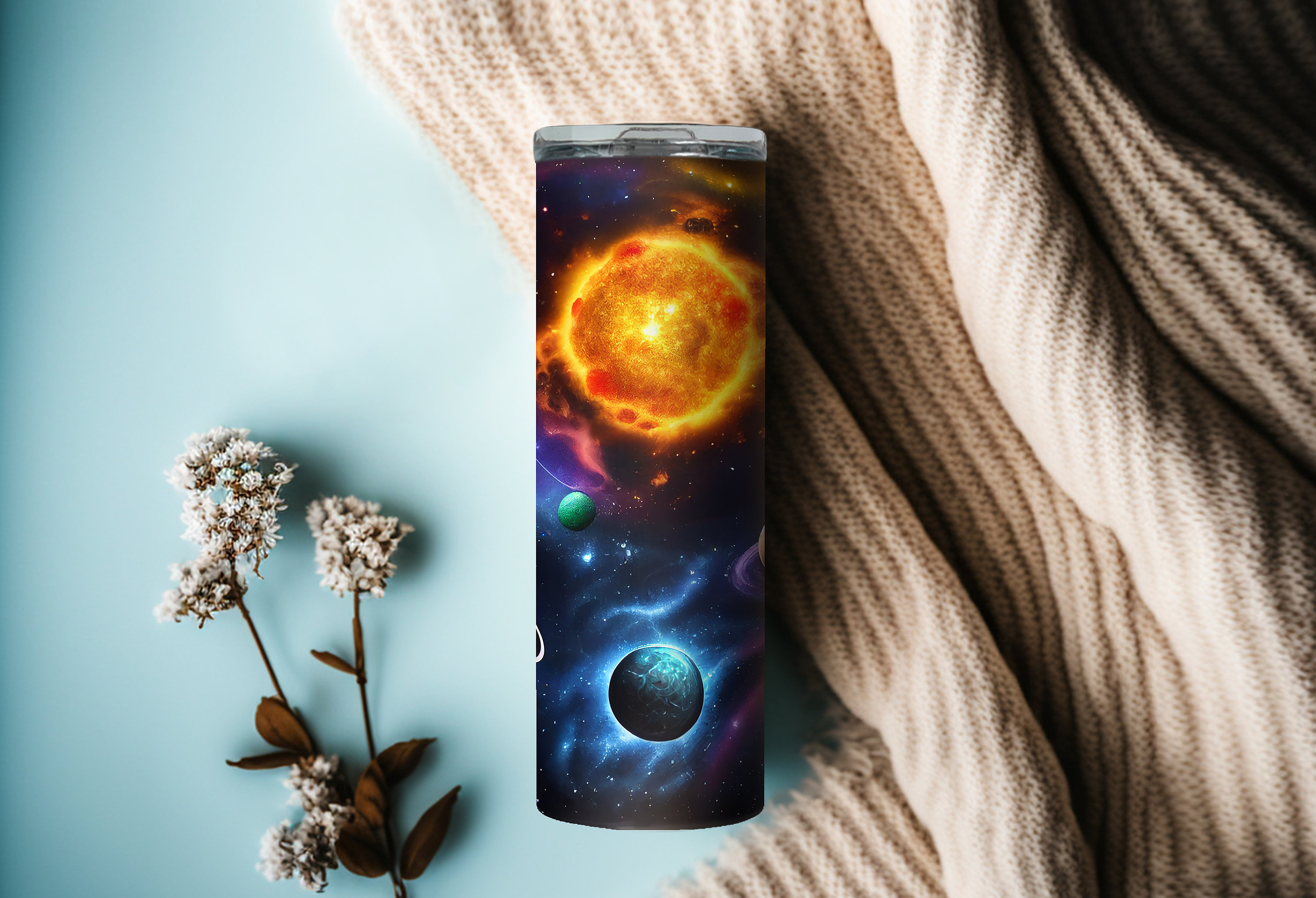 Solar System Planets 20 Oz Skinny Tumbler Sublimation Design, Instant ...