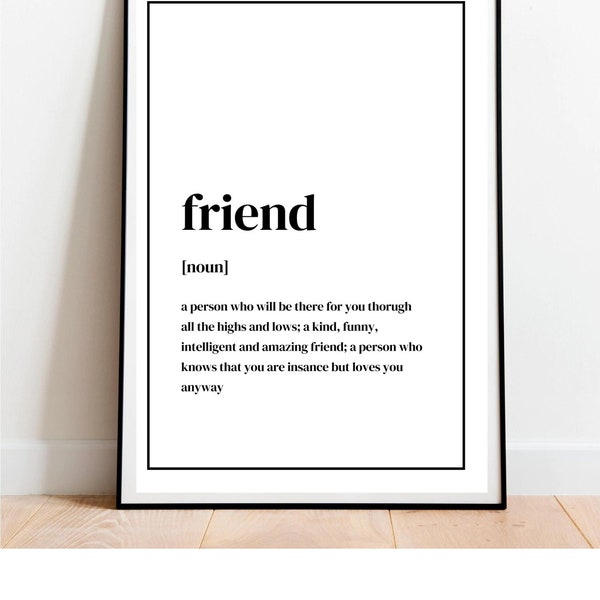 Definition of Friend - Etsy
