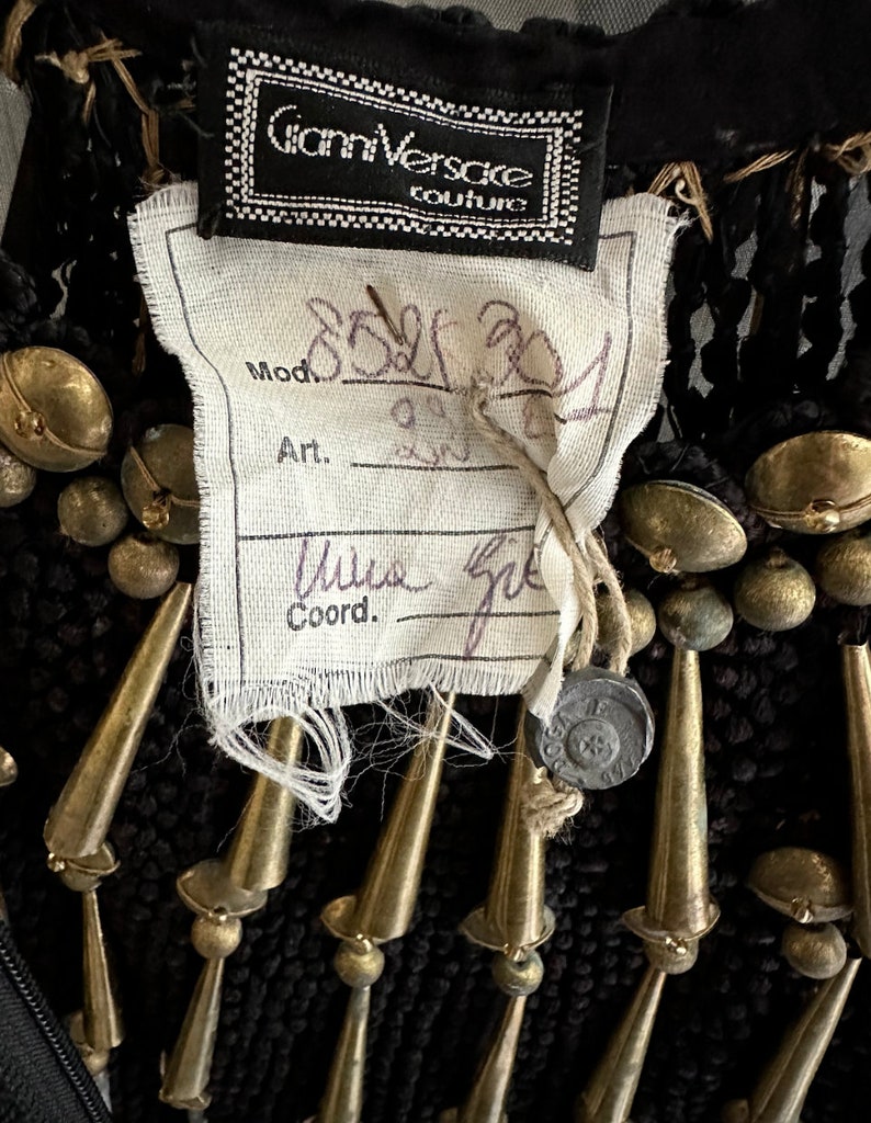 Gianni Versace Couture Black and Gold Beaded Set, 1990 - Etsy