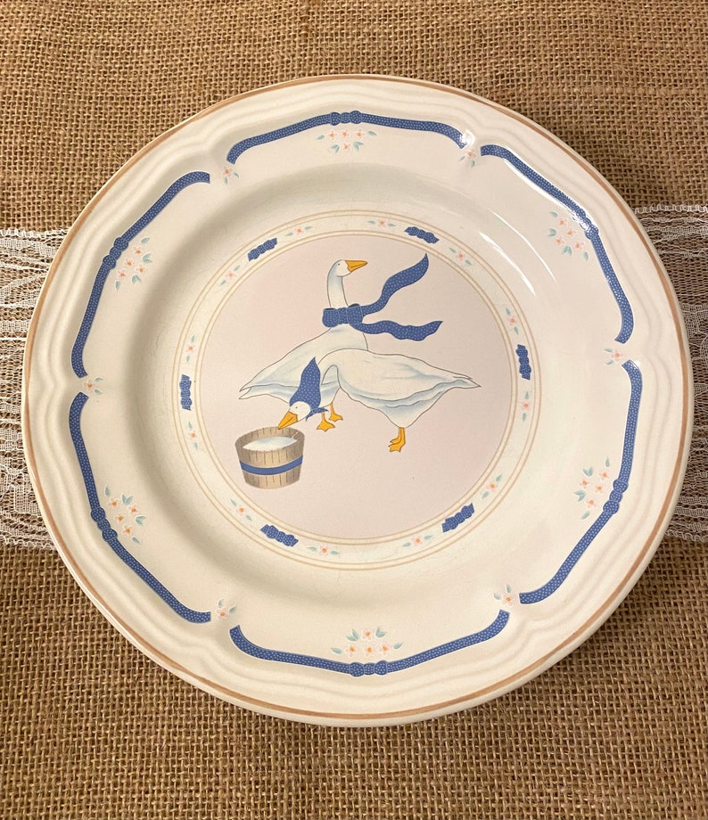 Vintage 1986 Newcor Stoneware Geese Countryside Salad Plates - Etsy