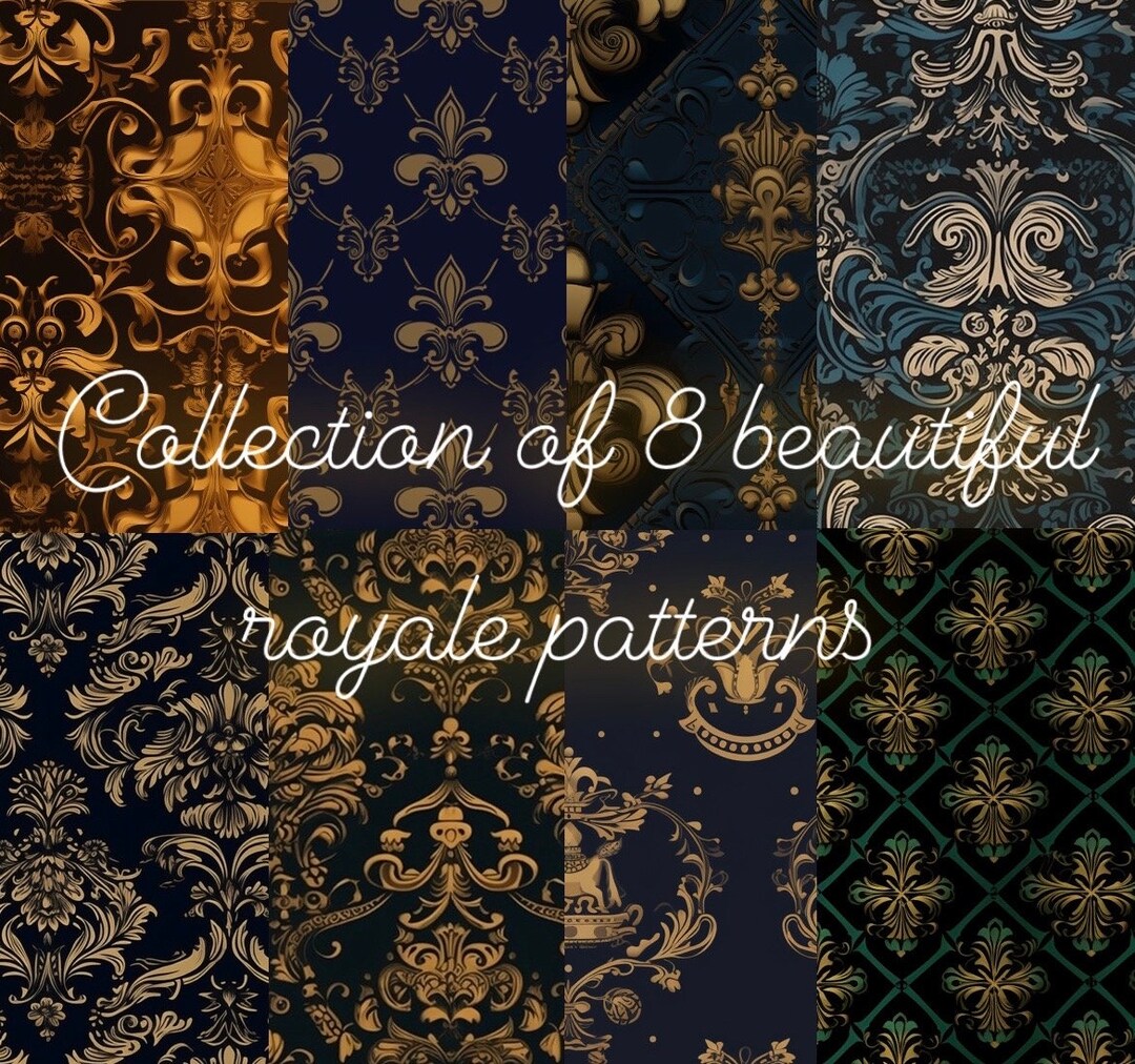 Collection of 8 Royal Patterns - Etsy