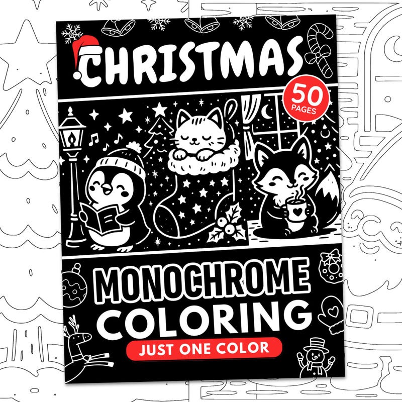 One Color Coloring Book - Etsy