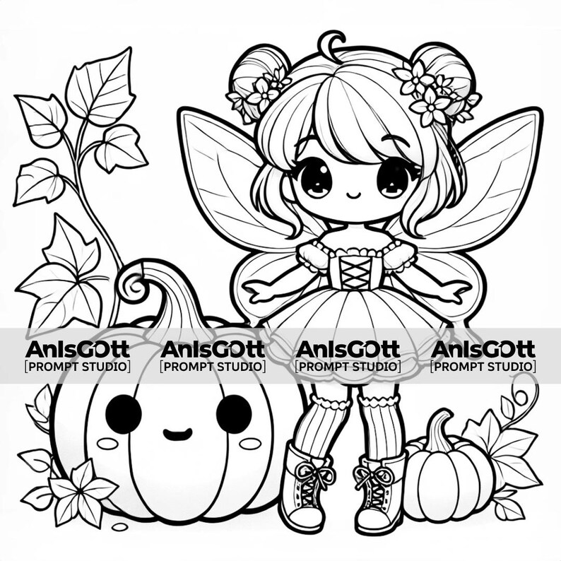 Cozy Autumn Coloring Pages, Cute Kawaii Thanksgiving Harvest Prints ...