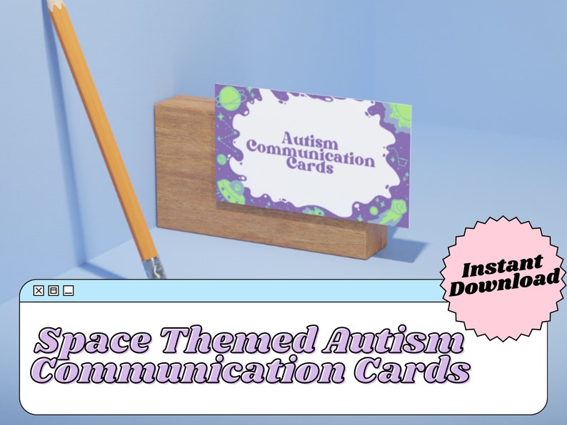 Space-themed Autism Communication Card | Instant Download Digital PDF ...