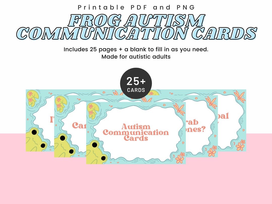 Frog-themed Autism Communication Card | Instant Download Digital PDF ...