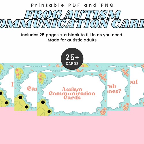 Frog-themed Autism Communication Card Instant Download - Etsy