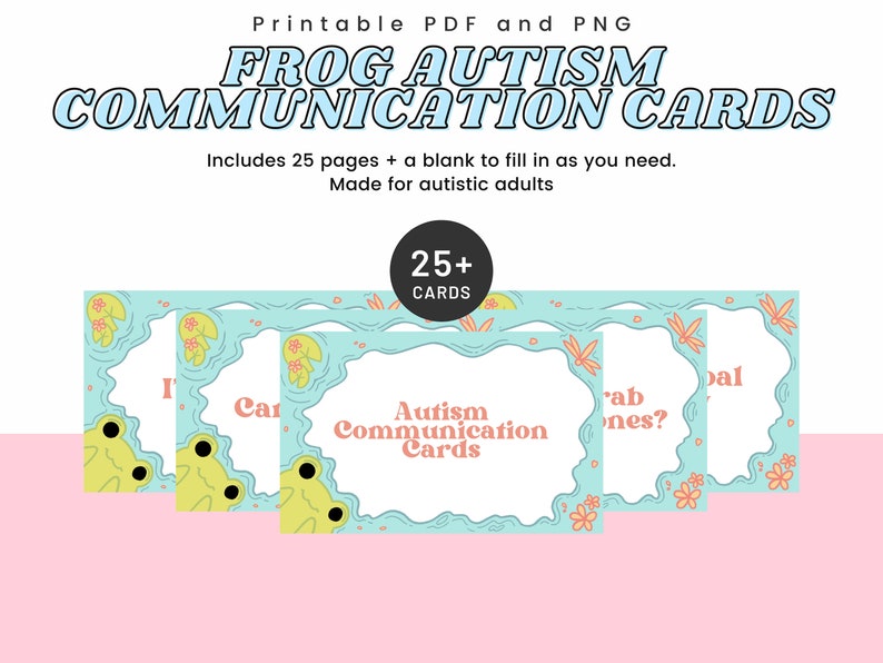 Frog-themed Autism Communication Card | Instant Download Digital PDF ...