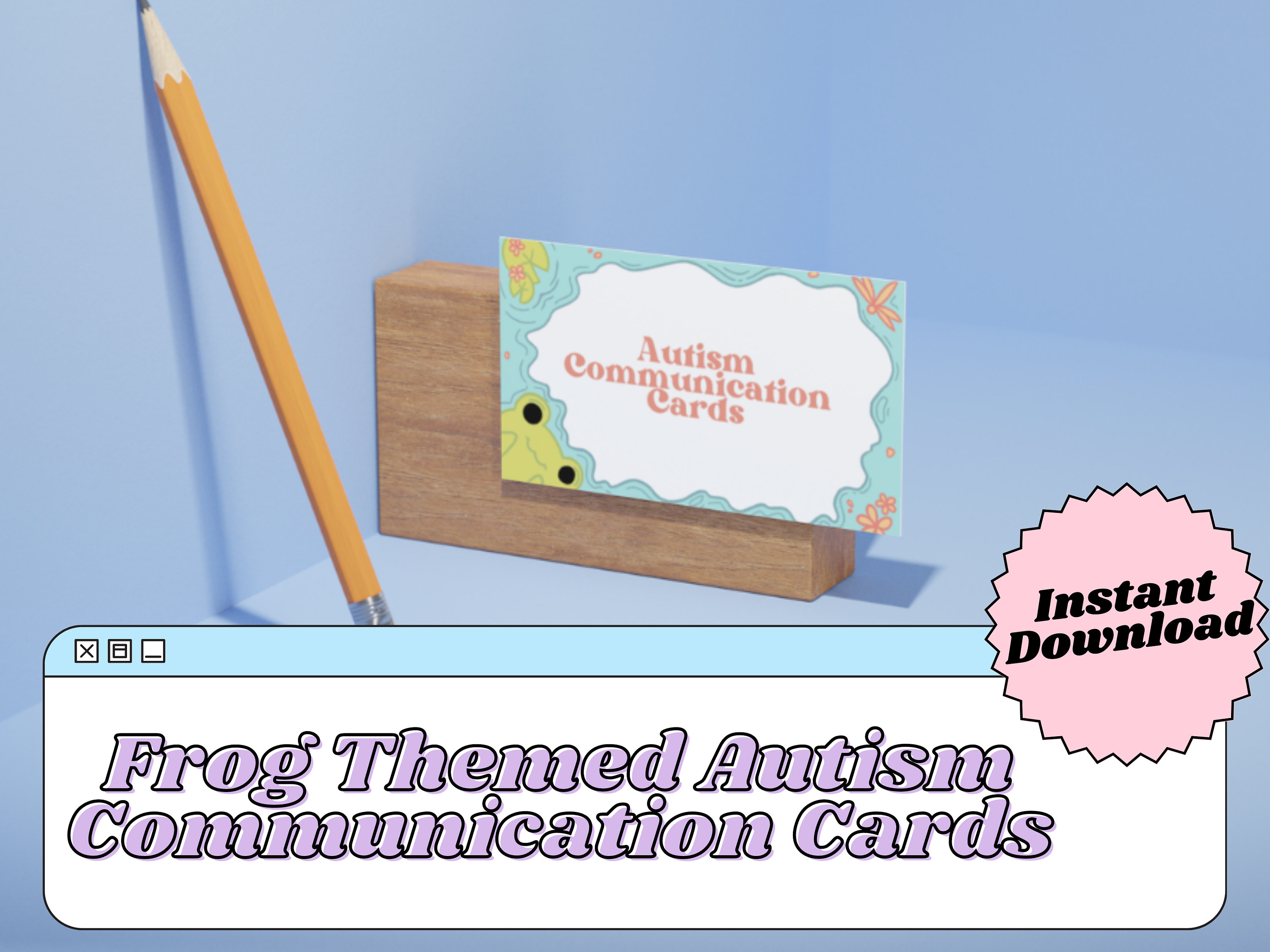 Frog-themed Autism Communication Card | Instant Download Digital PDF ...