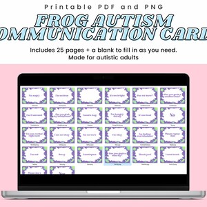 Frog-themed Autism Communication Card | Instant Download Digital PDF ...