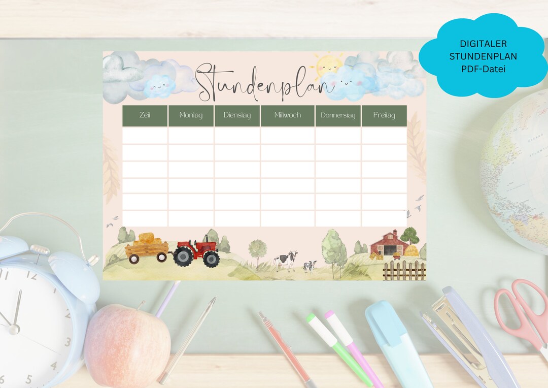 Timetable Farm - Etsy