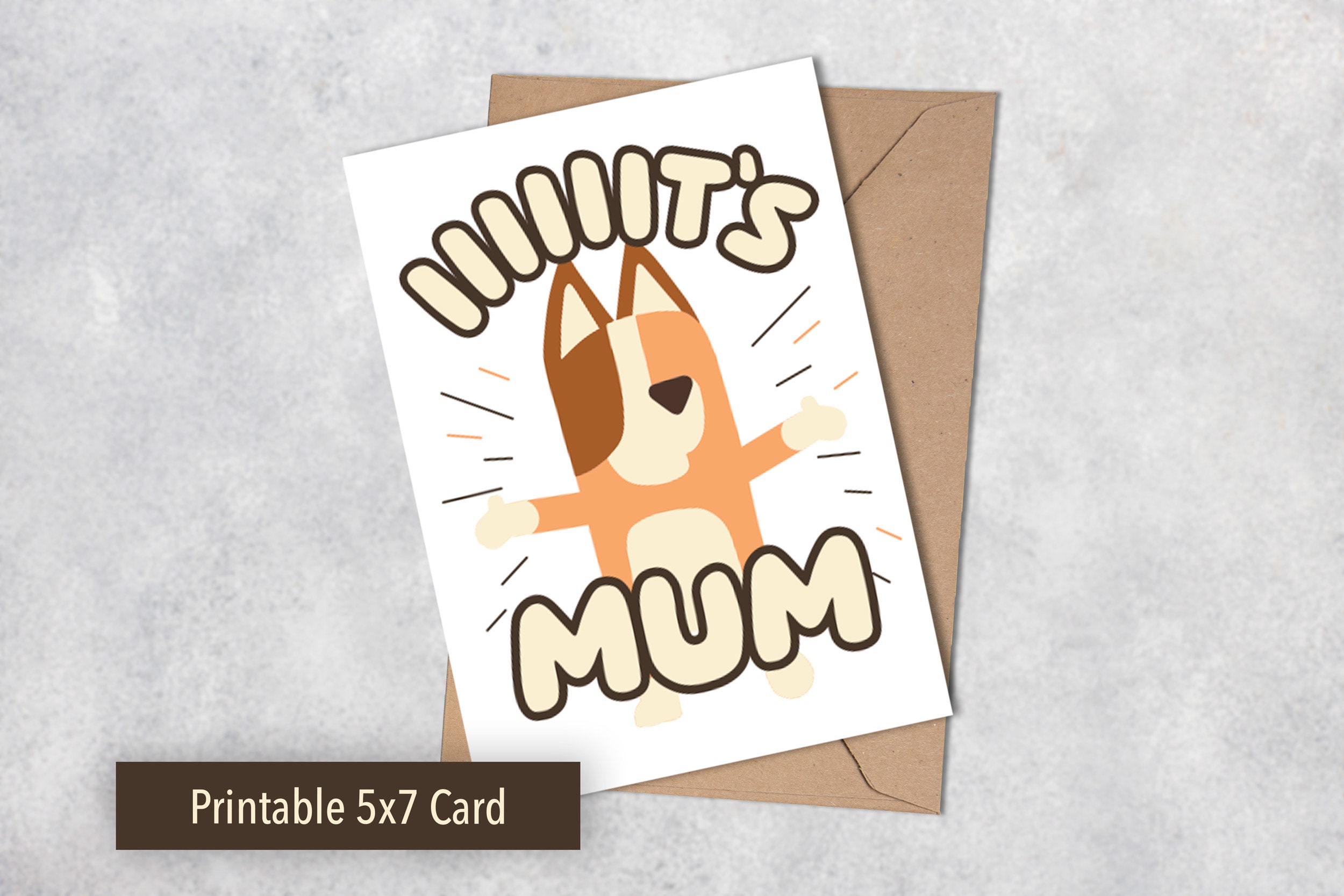 Printable Bluey Mother's Day Card or Bluey Birthday Card for Mom, Bluey ...