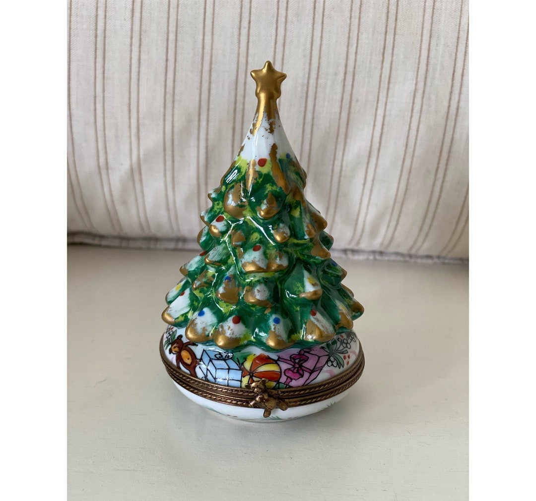 Vintage Christmas Tree Display Limoges Box - Etsy