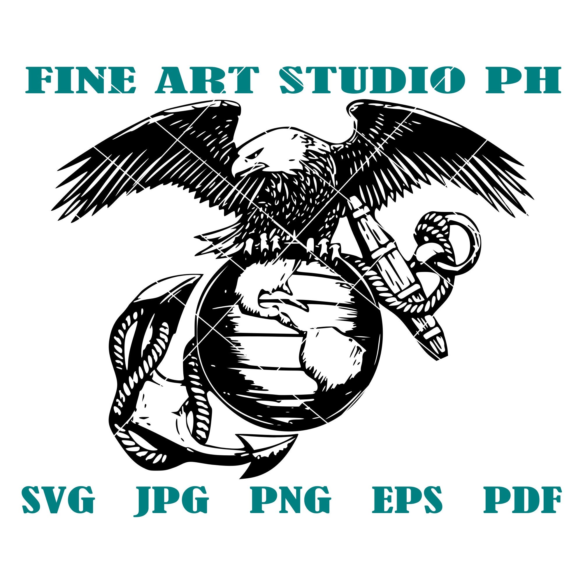 Eagle Globe And Anchor Clipart